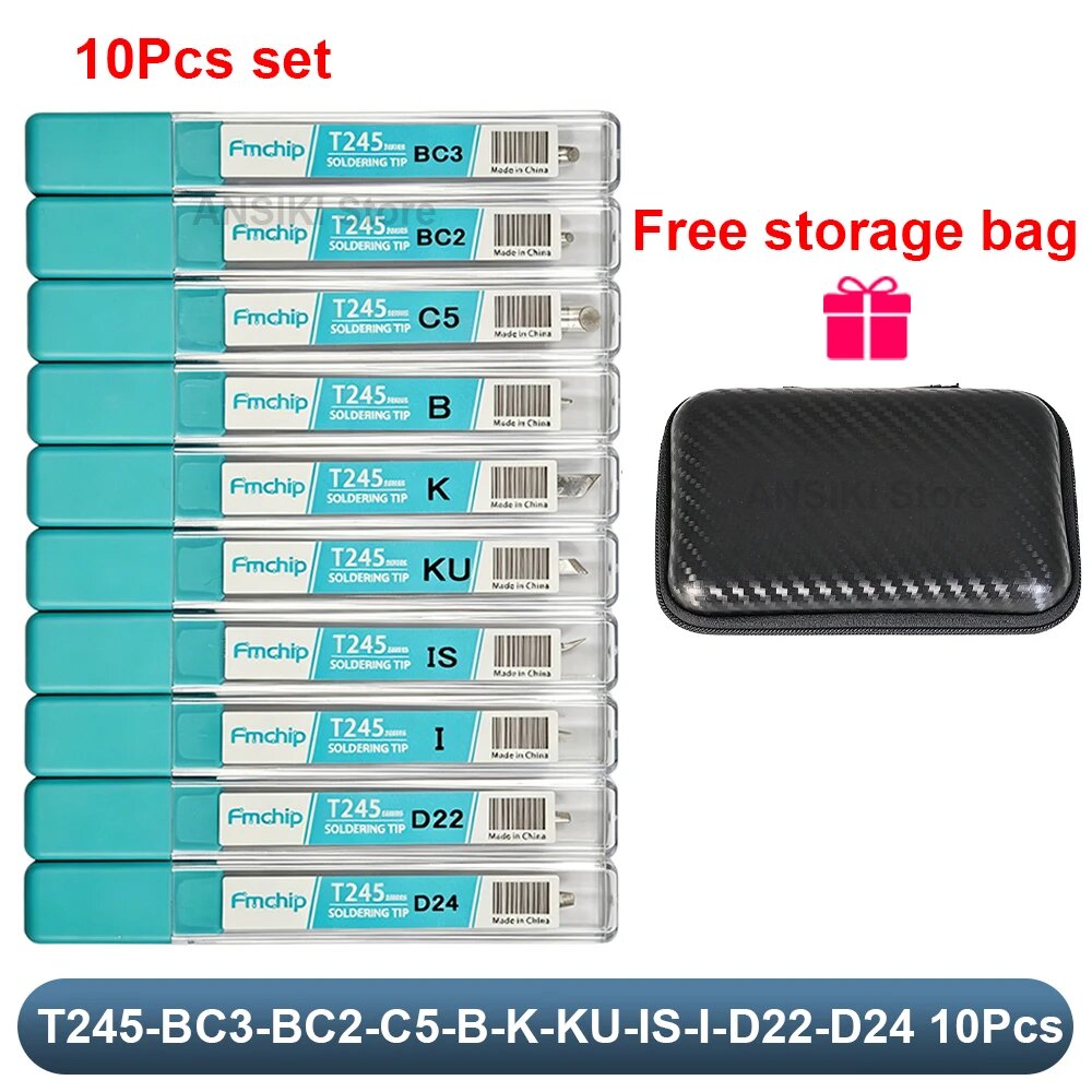 Набор наконечников для паяльника FMchip T245/C245 T245 Tip x10Pcs
