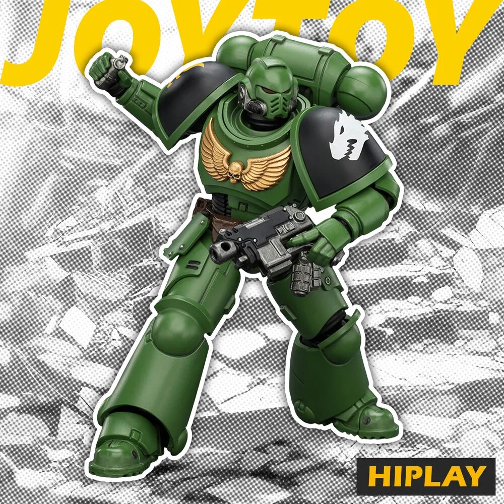 HIPLAY JOYTOY Warhammer 40,000 Саламандры Intercessor with Bolt Rifle, Bolt Pistol and Chainsword 1/18 Фигурка