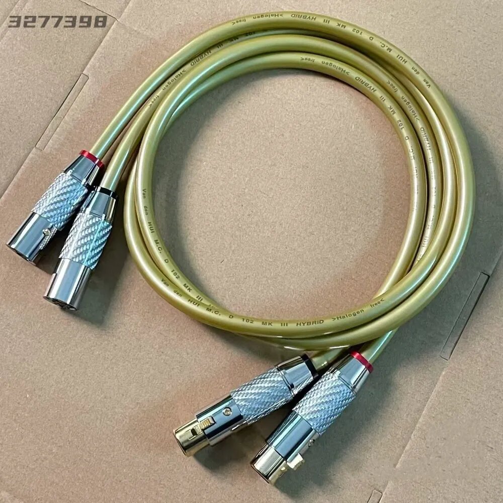Аудиокабель XLR/XLR, 1 м, светло-желтый