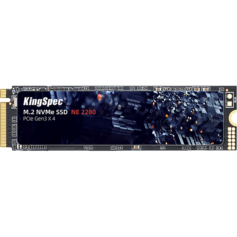 Твердотельный накопитель Kingspec SSD NE-2TB 2280, 2048GB, M.2(22x80mm), NVMe, PCIe 3.0 x4, R/W 3000/1900MB/s, IOPs н. д./н. д, TBW 1000, DWPD 0.45 (3 года) (NE-2TB2280) NE-2TB2280