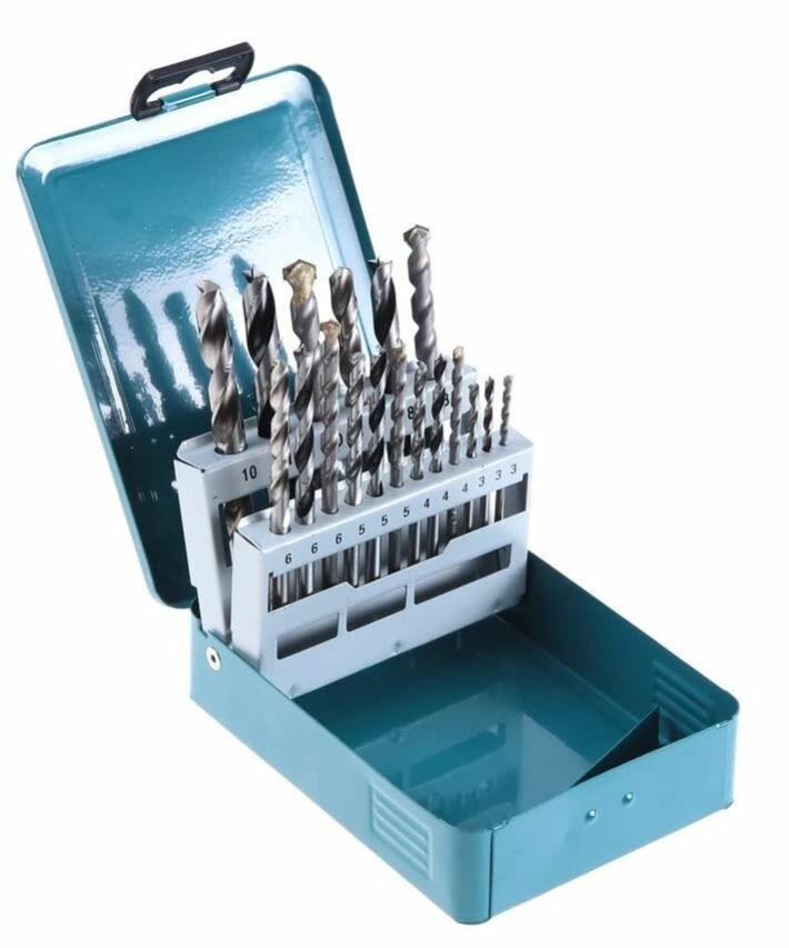 Набор свёрл по бетону, дереву и металлу Makita D-46202 18шт.