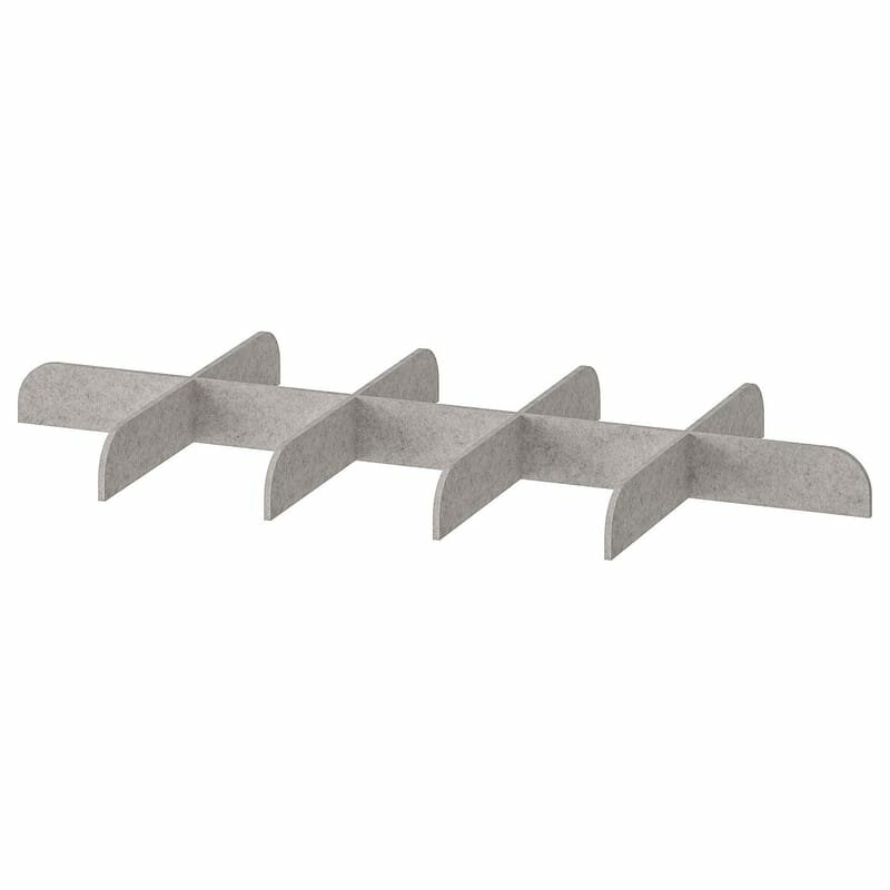 Корзина для хранения IKEA KOMPLEMENT перегородка для выдвижного лотка, светло-серый, 75x35 см 804.675.65