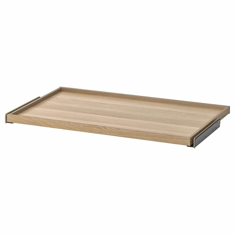 Выдвижной лоток полка IKEA KOMPLEMENT , имитация дуба выбеленного морилкой, 100x58 см 302.463.88