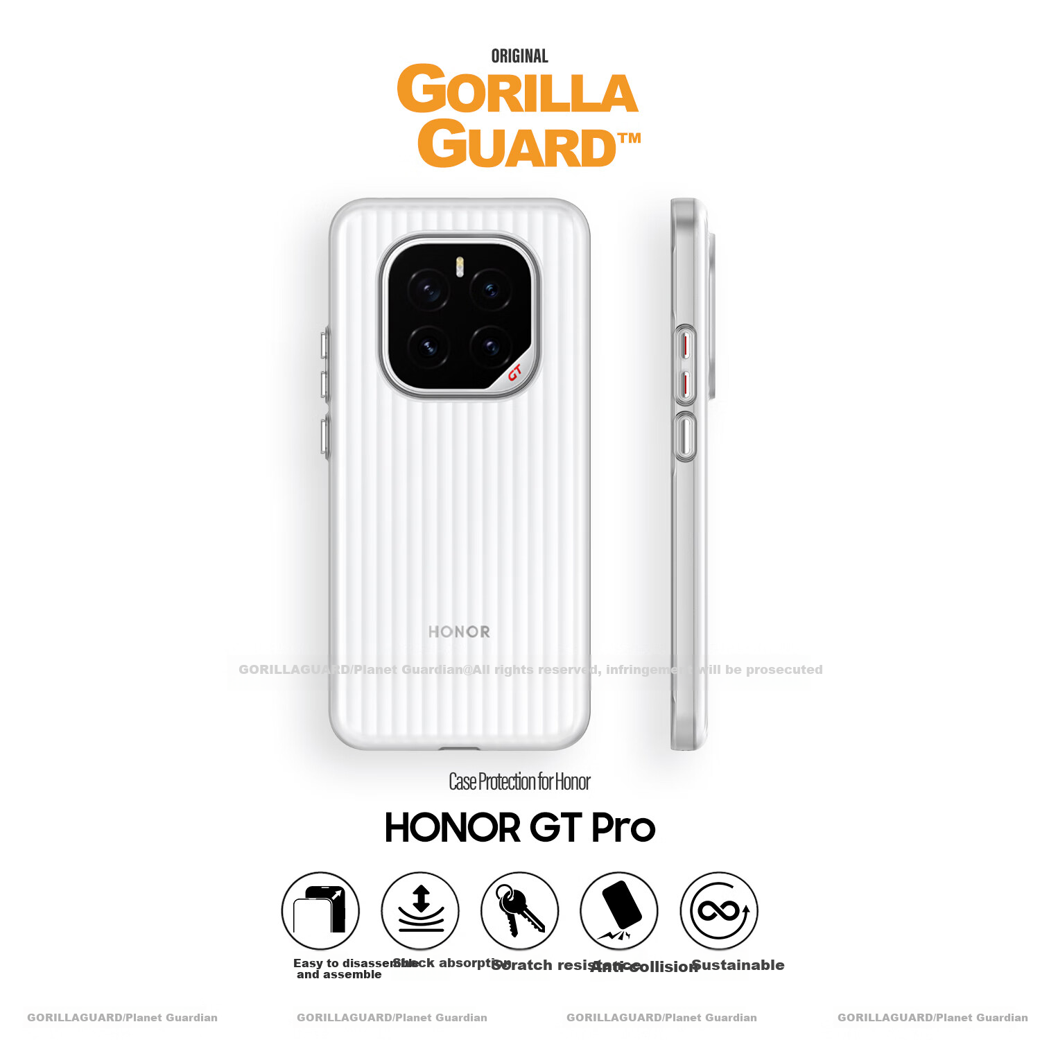 Смартфон-чехол Honor GT Pro с матовым покрытием, прозрачный, против отпечатков пальцев, простой и роскошный дизайн