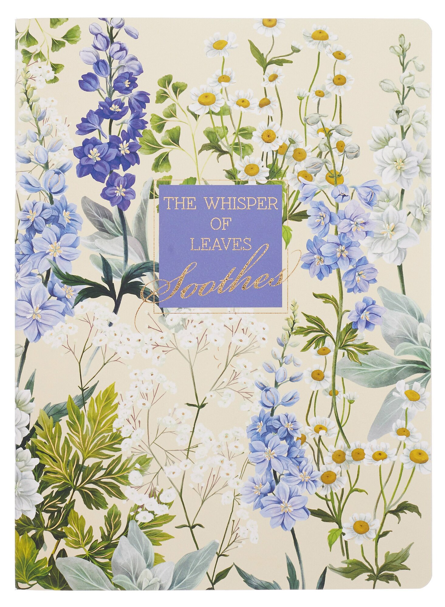 Тетрадь А4- 40л кл. "La Fleur. Soothes" скрепка, карт. обл, мат. текст. ламинация, тиснение фольгой