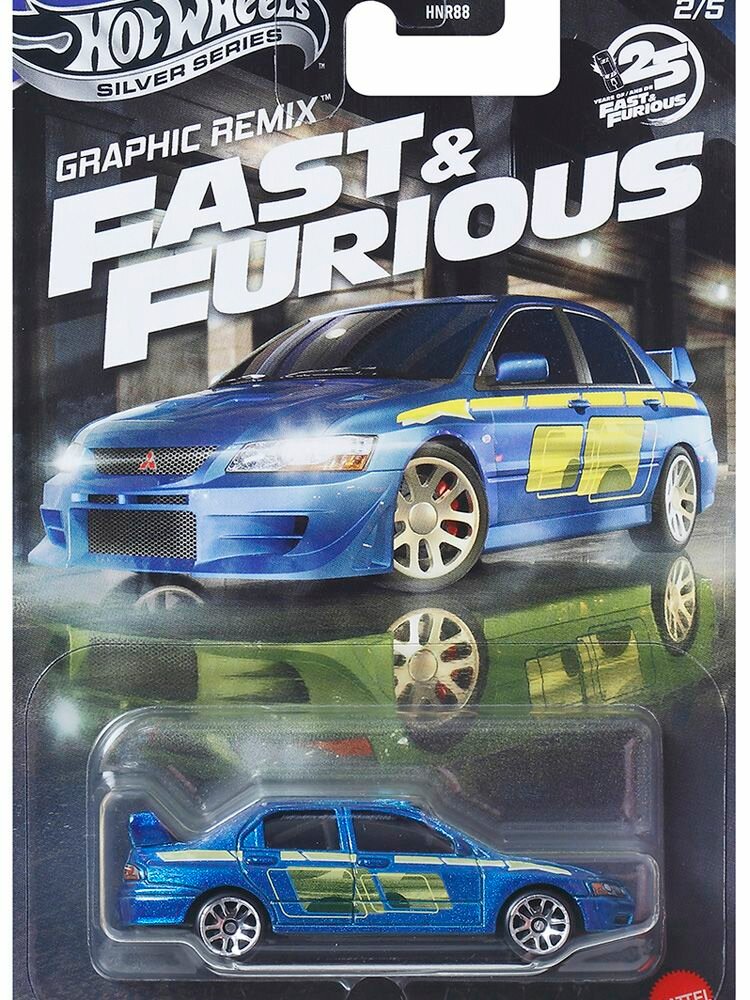 Машинка коллекционная Mattel Hot Wheels 2025 HNR88 Fast & Furious Graphic Remix Lancer Evolution VII