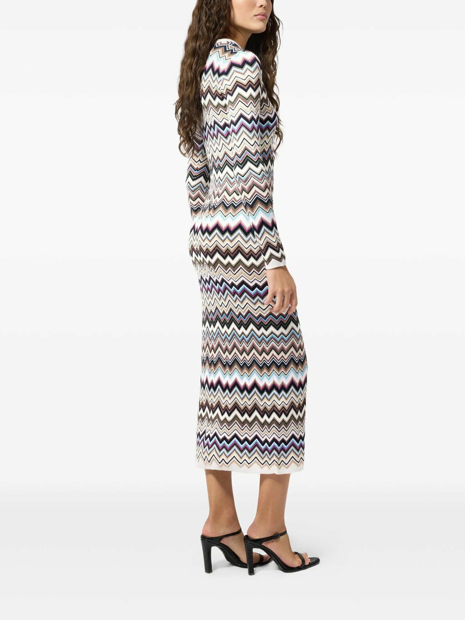 Платье Missoni, размер 40, бежевый/белый — фото 1