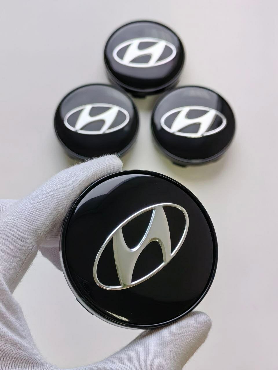 Колпачки Hyundai 60*56 мм заглушки, ступицы на диски, Хендай, 4 шт.