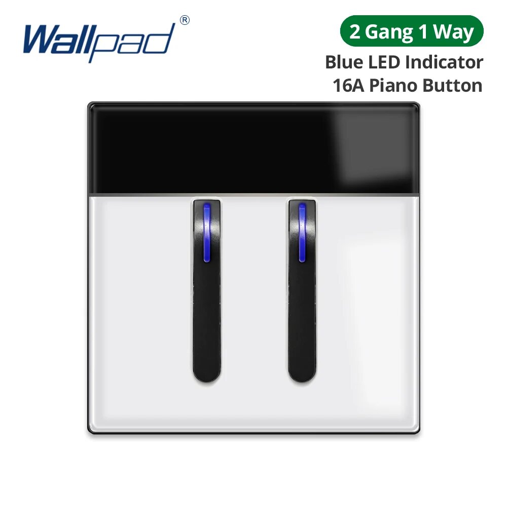 Wallpad Настенный выключатель света и розетка 16А 2 Gang 1 Way