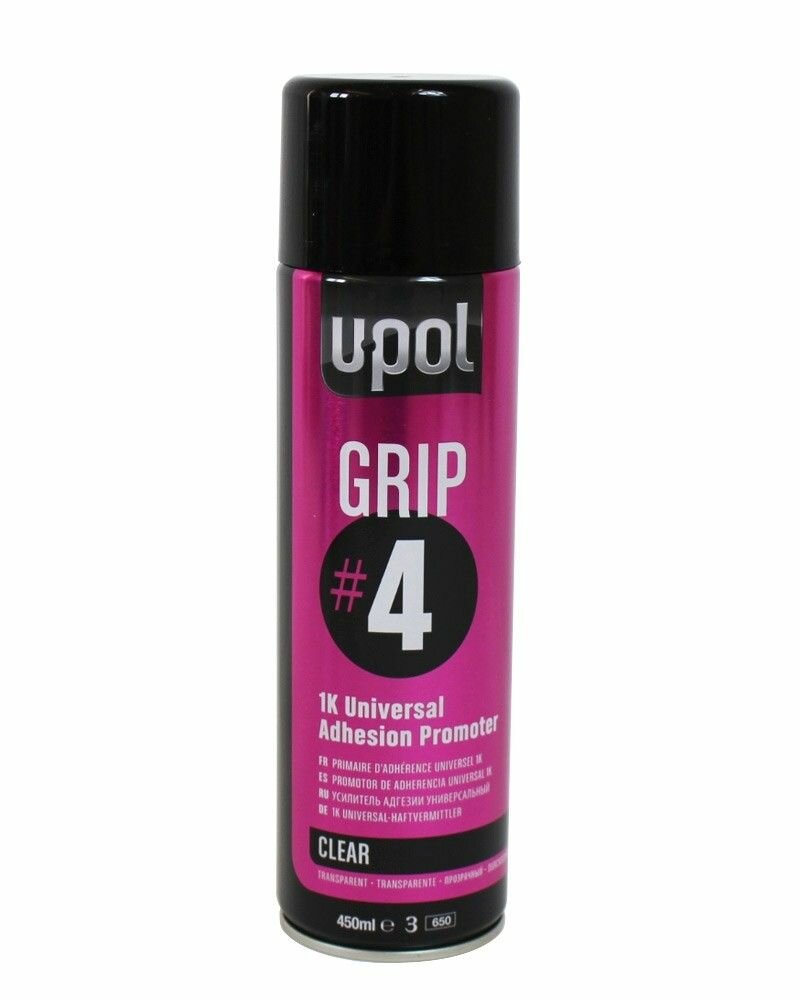Усилитель адгезии универсальный U-POL GRIP#4 прозрачный 450мл. аэрозоль