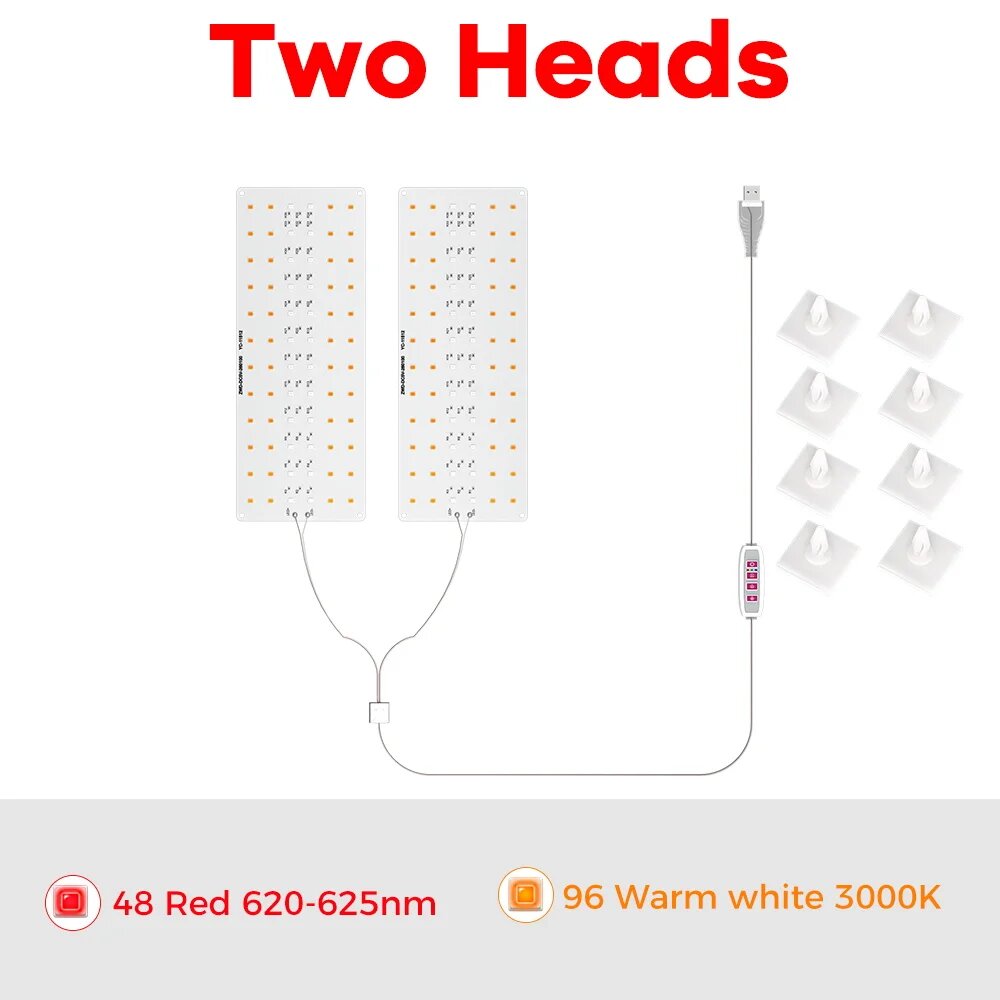USB фитолампа BiaRiTi полный спектр 2 Heads
