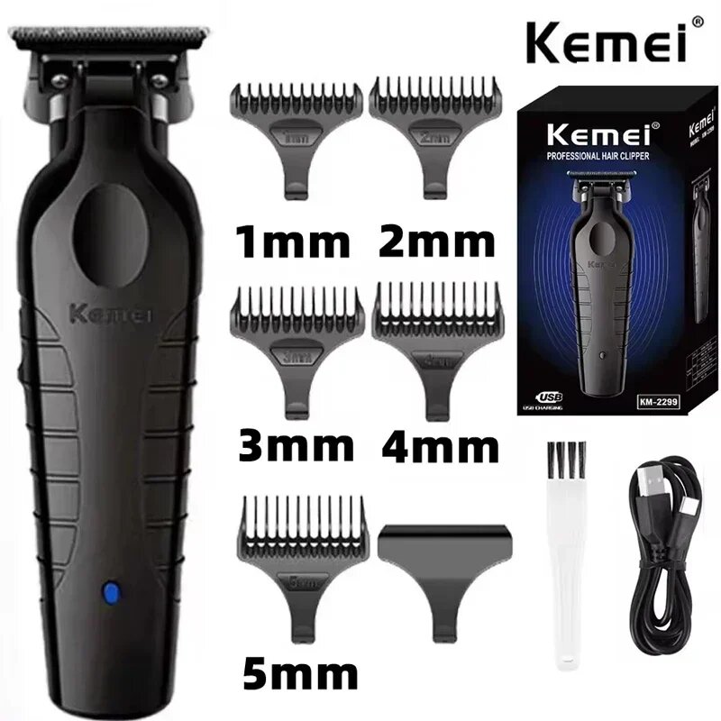 Kemei KM-2299 Электронная машинка для стрижки волос черная KM-2299-A