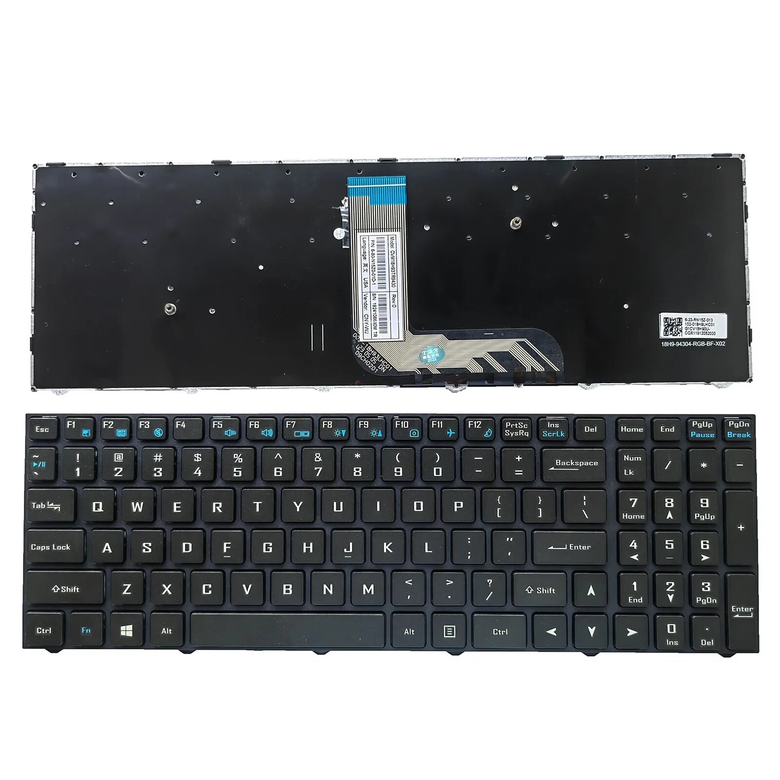 Клавиатура ноутбука Hasee ZX8 TX6 US black box