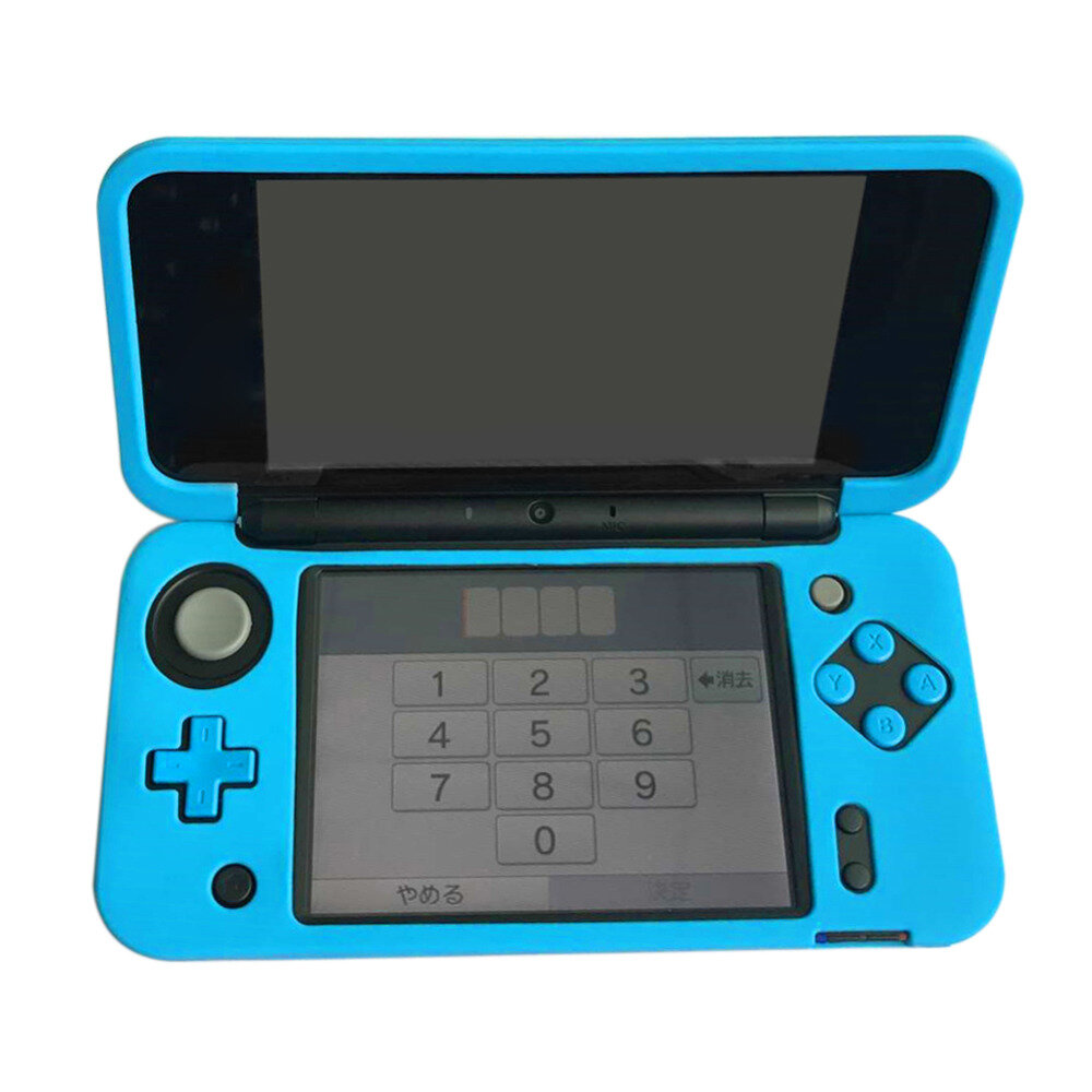 Защитный силиконовый противоударный чехол MyPads для игровой приставки Nintendo New 2DS XL (Голубой)