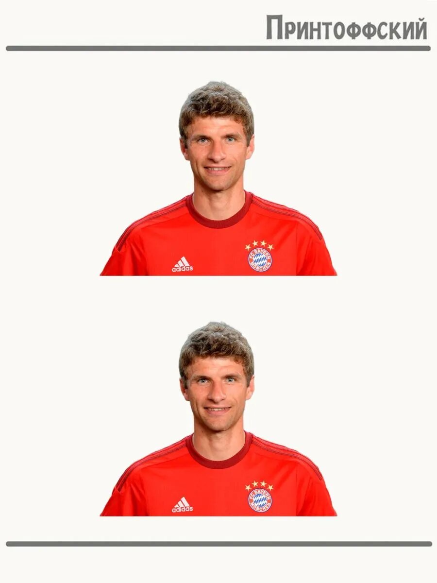 2-е (Две) Термонаклейки Bayern Munchen Мюллер Бавария Мюнхен