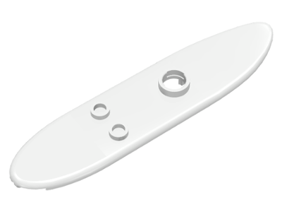 Minifigure, Utensil Surfboard Long, 6075 White U