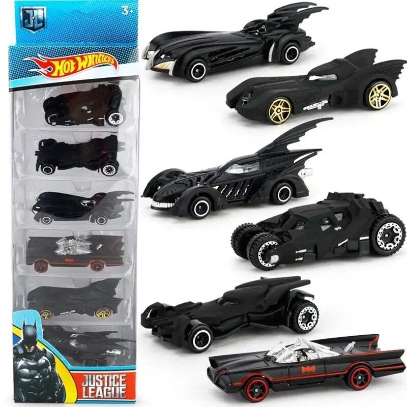 6 шт. Машинки-игрушки Batman Batmobile Patrol Avengers Justice League Diecast