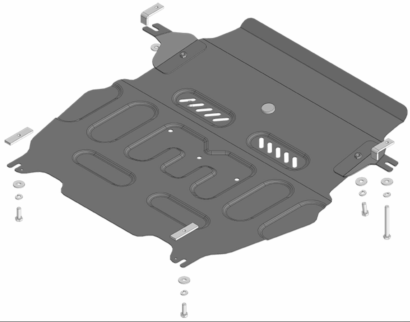 Защита стальная 2 мм Д, КПП Honda Stepwgn; FWD; V 1,5; с 2022, Motodor.70821