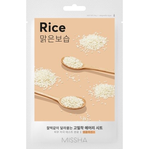MISSHA Маска для лица освежающая с экстрактом риса для огрубевшей тусклой кожи MISSHA Airy Fit sheet mask Rice 19 г