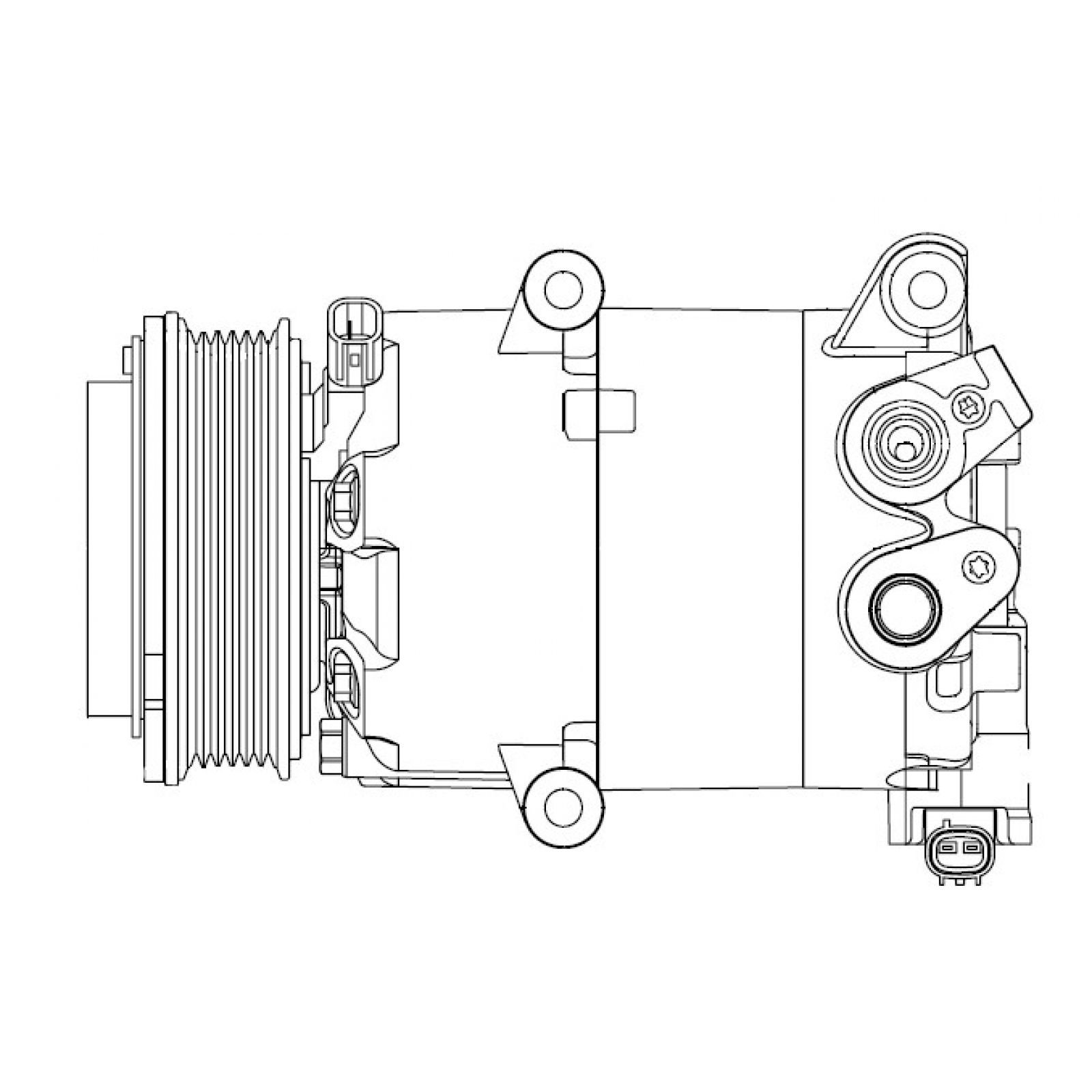 Компрессор кондиционера, для Форд Куга 2, Транзит Коннект V408 oem 1768027, 1779457 арт LCAC1005