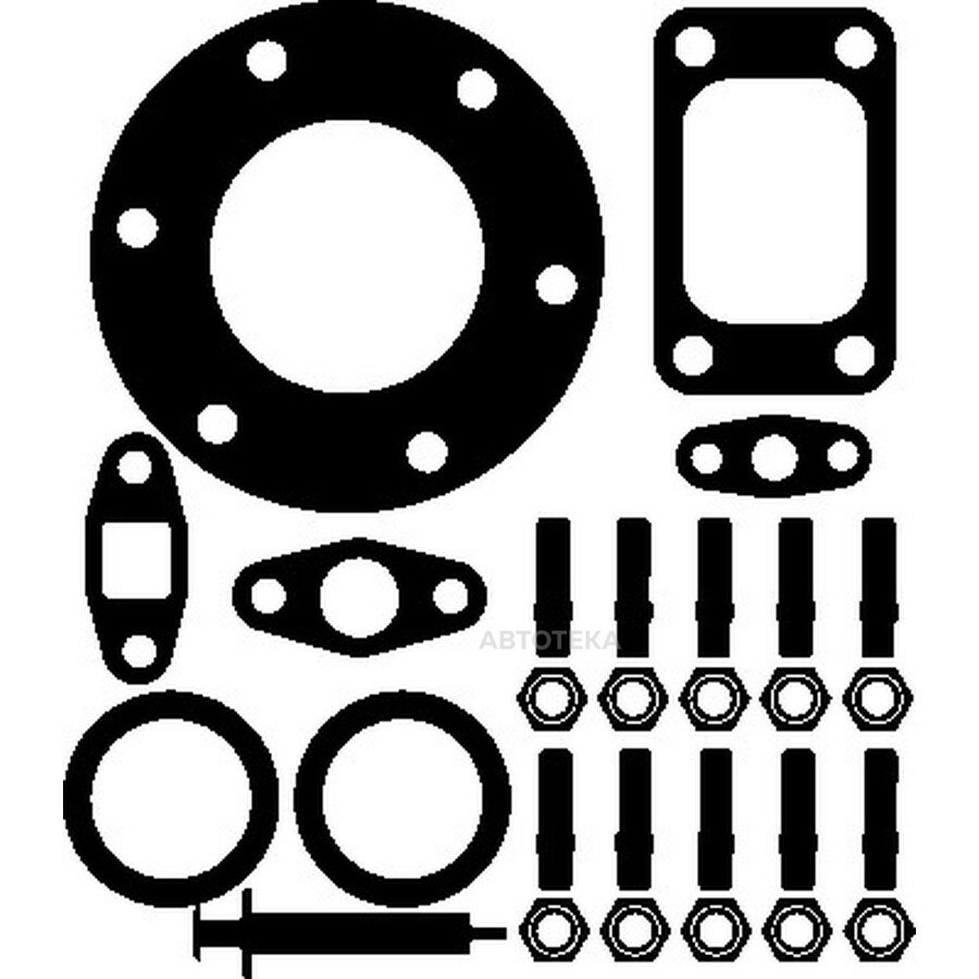 Р/к турбокомпрессора (прокладки шпильки гайки уплотнения) ELRING 715040