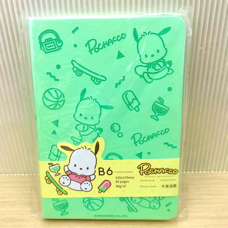 Блокнот Miniso Sanrio Leisure Time Series с тиснением из ПУ, твердая обложка, с зеркалом и тиснением Куроми Pacha Dog
