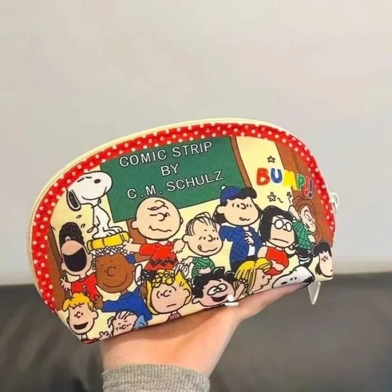 Ретро-косметичка Snoopy С Комиксным Принтом, Школьный/дорожный Органайзер На Молнии