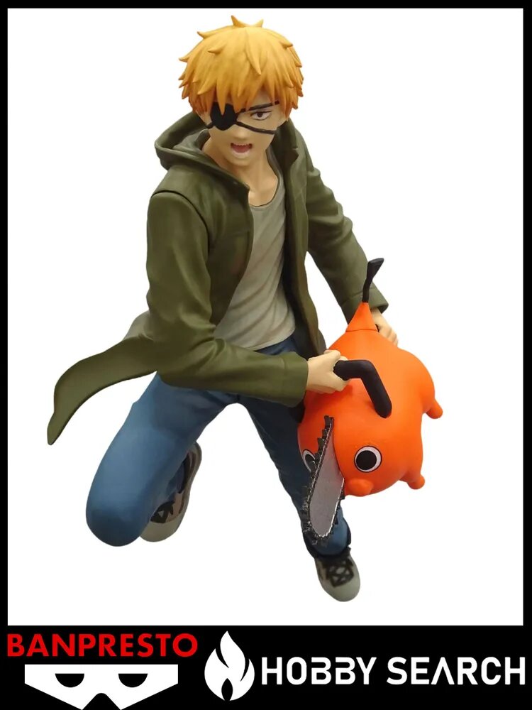 Фигурка Человек-бензопила Дэндзи и Почита Banpresto Vibration Stars / Chainsaw Man Denji & Pochita Figure 14 см