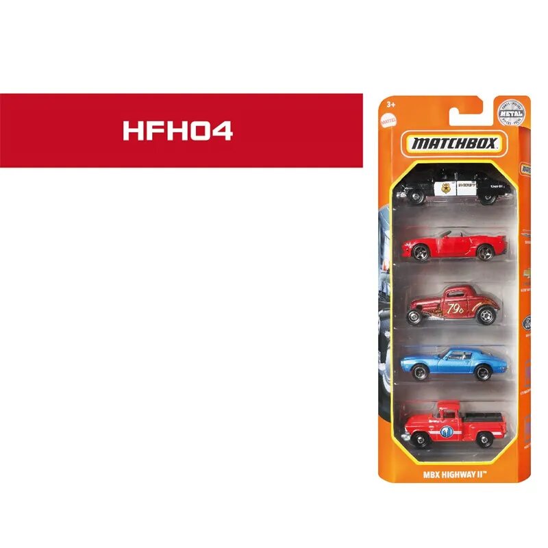 Игрушечные машинки Matchbox MBX HIGHWAY II, набор из 5 авто, масштаб 1/64