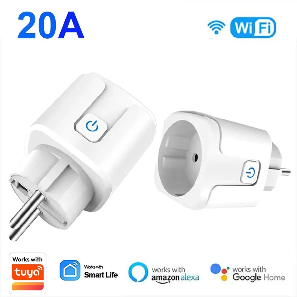Умная Wi-Fi розетка Szaoju для дома 20A No Power Monitor
