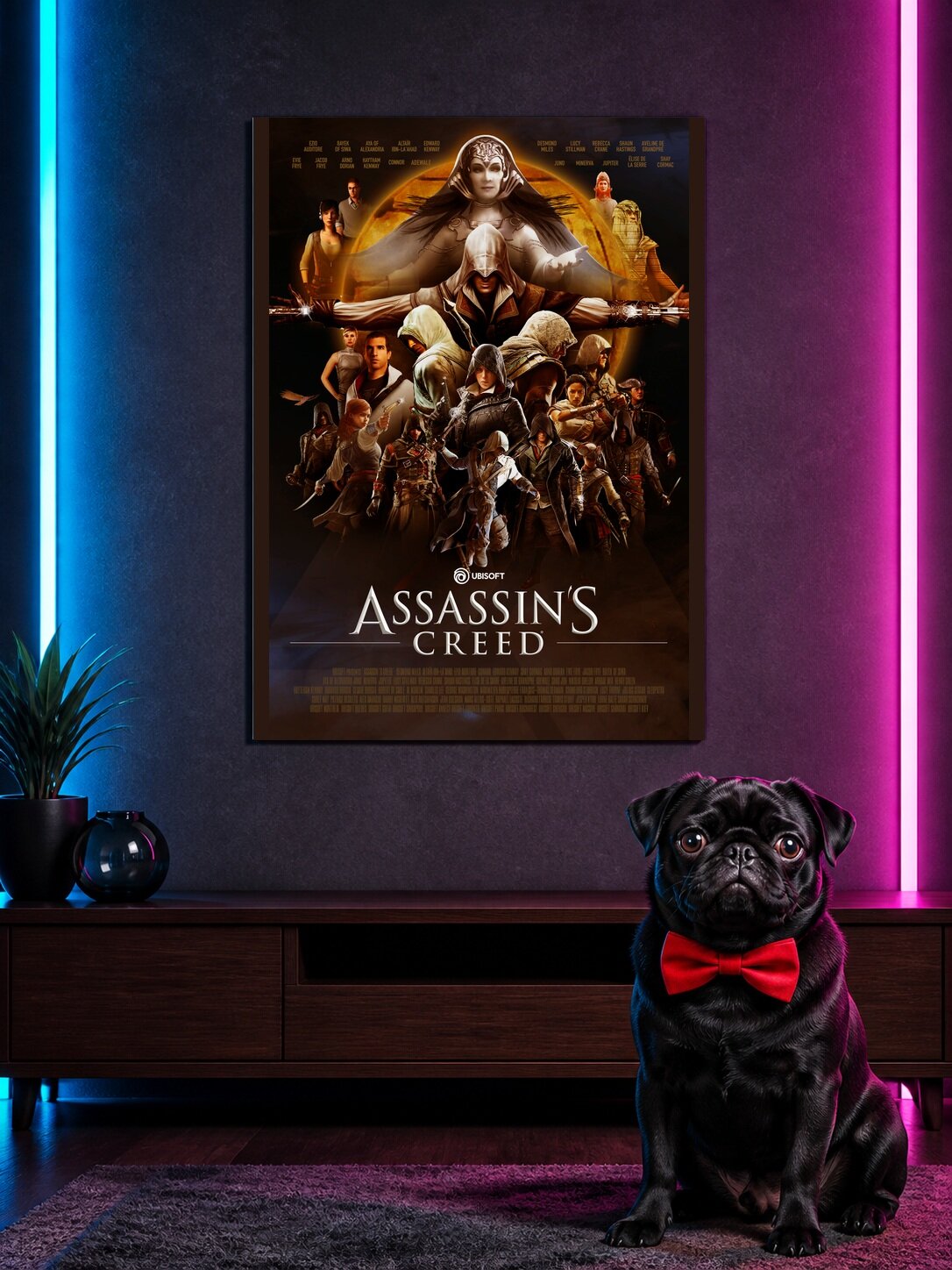 Плакат Assassin's Creed — герои игровой вселенной A3