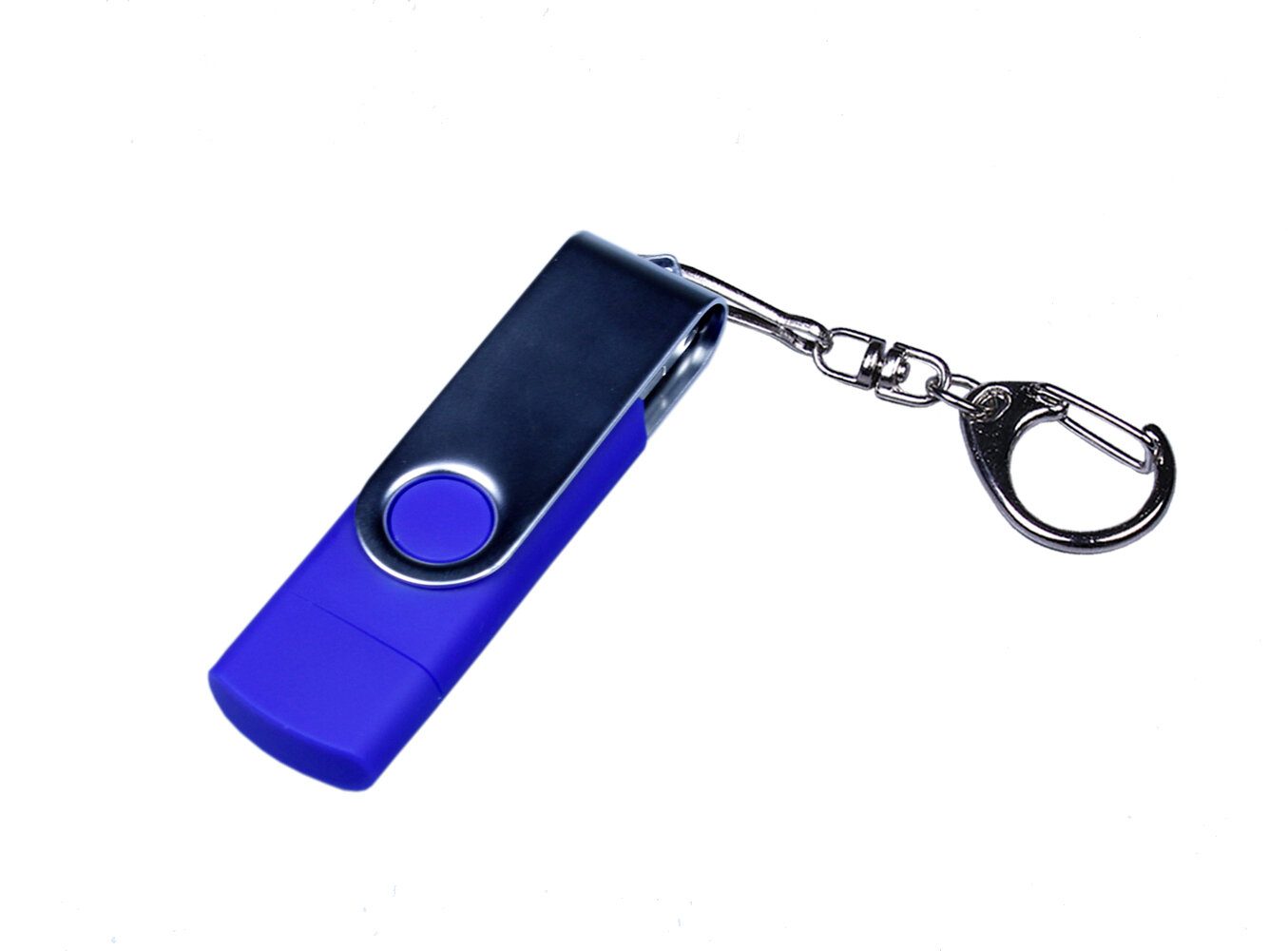 Флешка Фламенко с USB Type-C (16 Гб / GB USB 2.0/USB Type-C Синий/Blue OTG_TC_030 Недорогая)