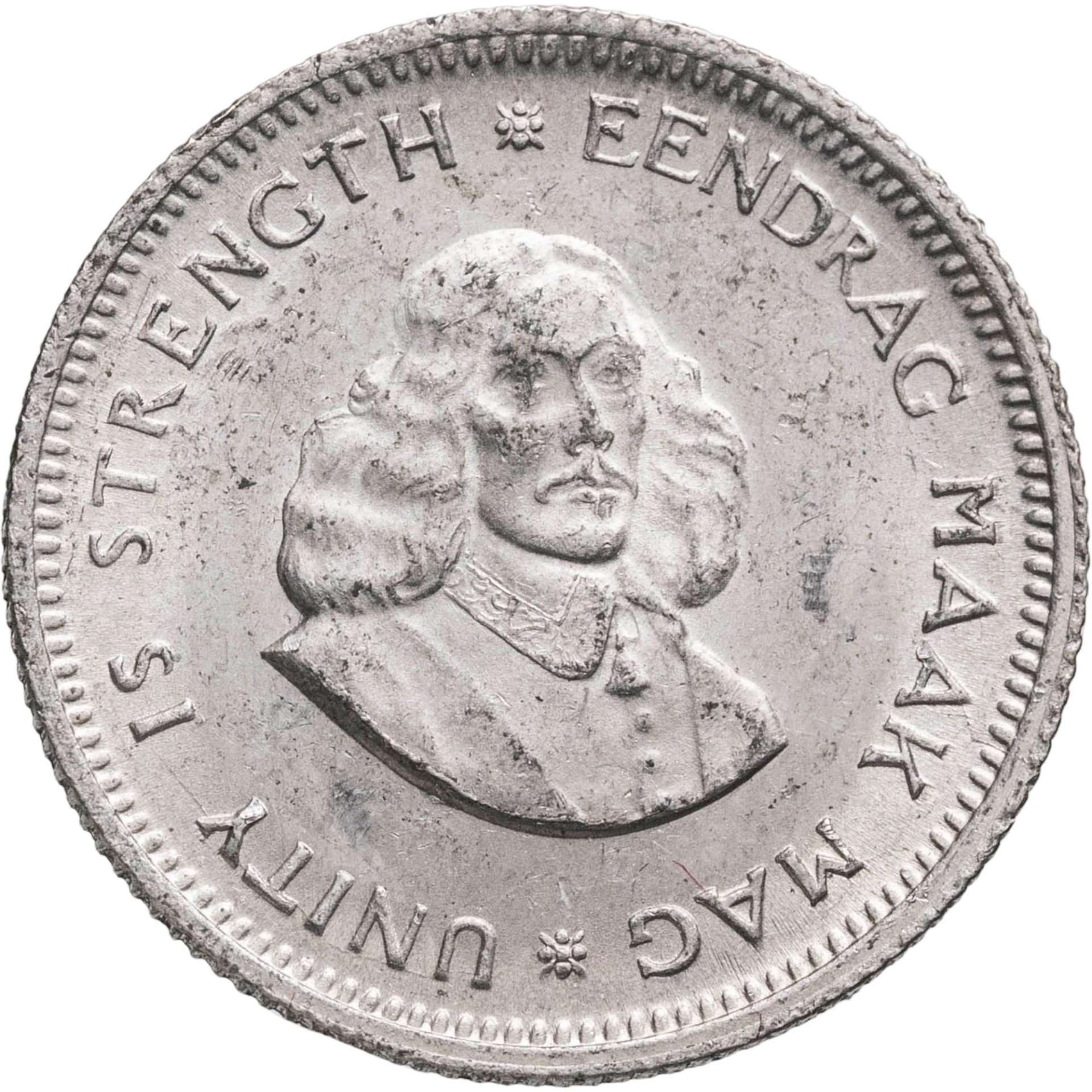 ЮАР 5 центов cents 1962, Серебро 500, в сохранности UNC