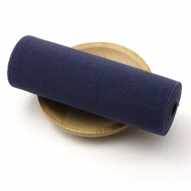 Meetee Латексная шелковая эластичная лента 10 см Синий, NavyBlue, 1Meter