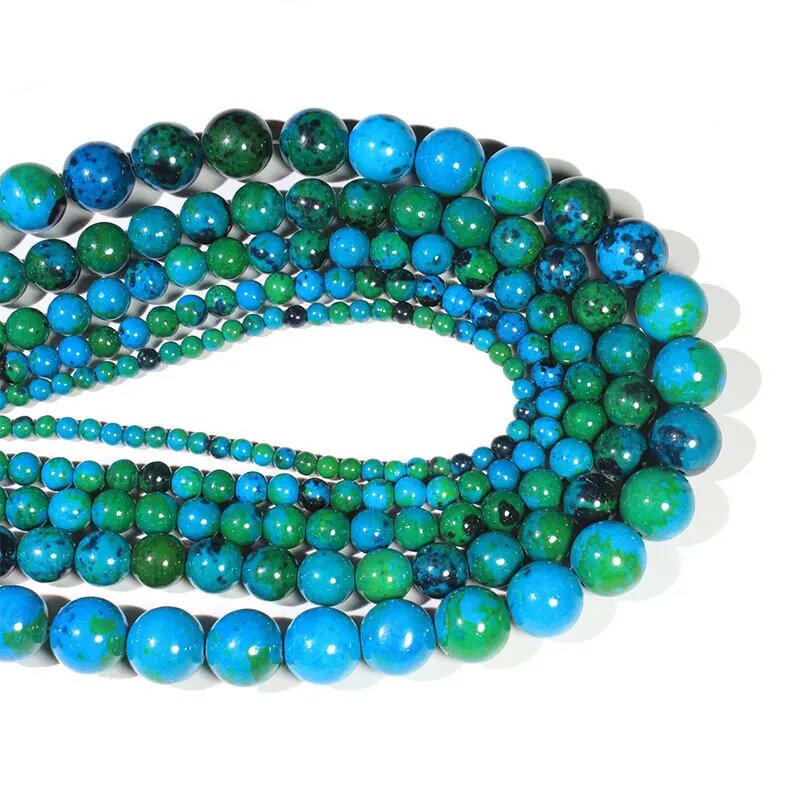 Бусины LUOMAN XIARI Imitate Chrysocolla 8mm about 46 pcs