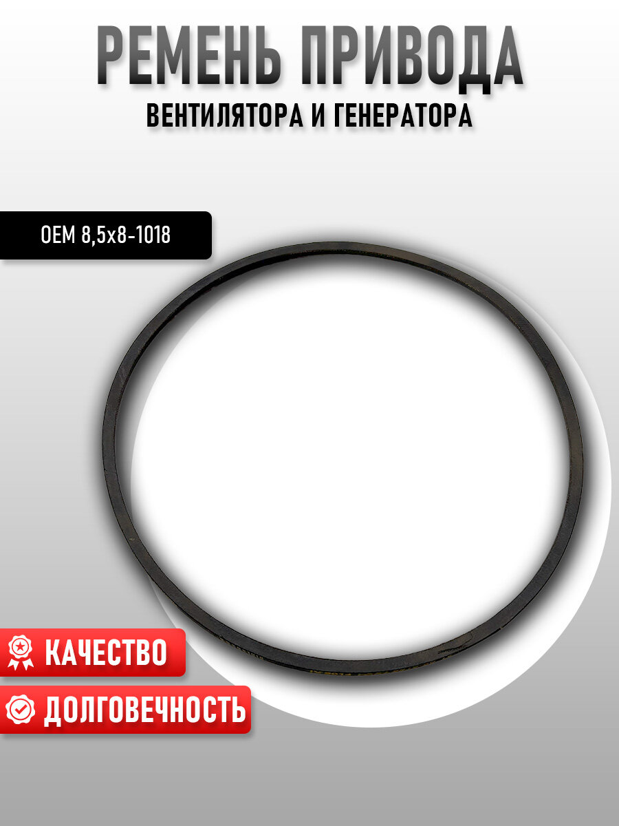 Ремень привода вентилятора и генератора 8,5х8-1018