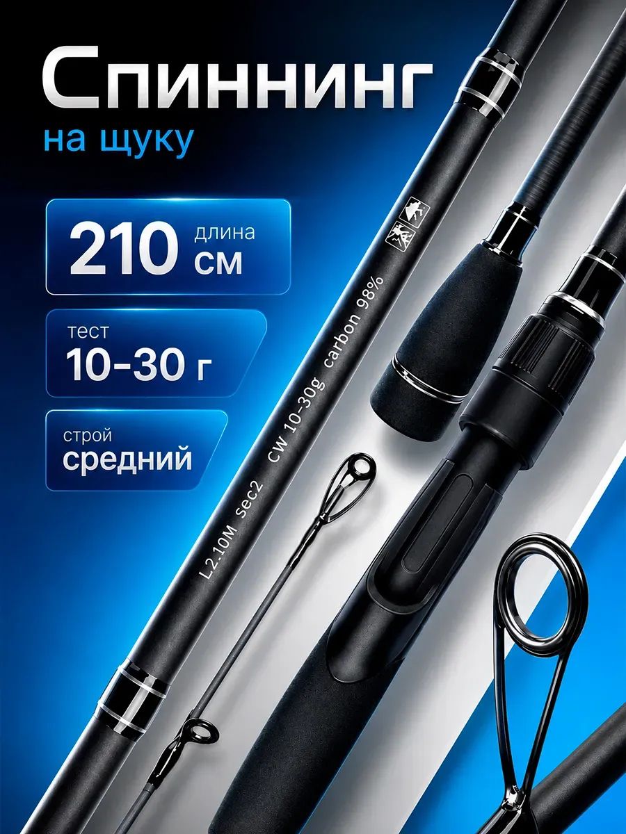 Спиннинг штекерный Hooligan 210 см на щуку