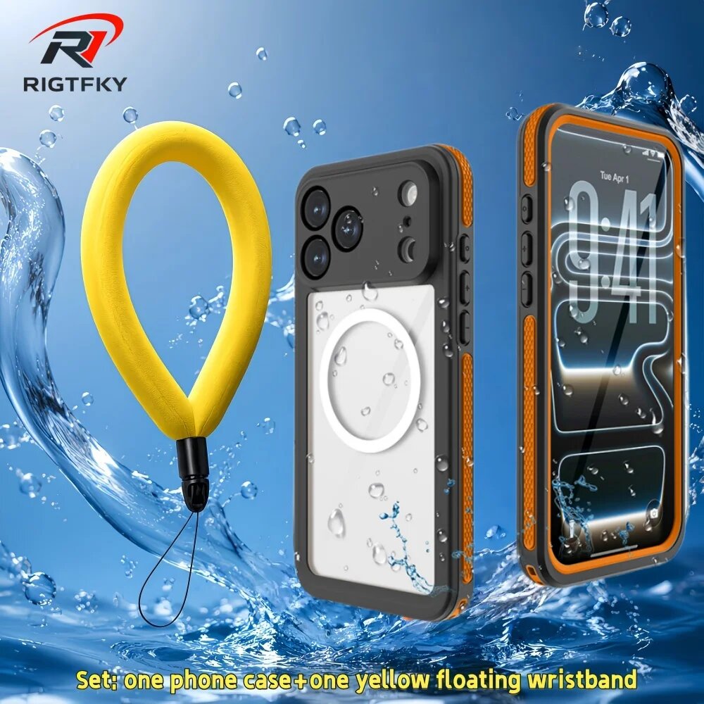 Водонепроницаемый Магнитный Чехол IP68 Для iPhone 17 Pro Max - iPhone17 Pro Max, Оранжевый, Orange