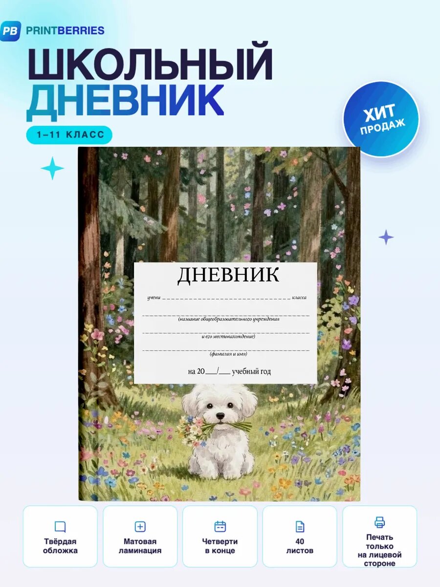 Школьный дневник собачки арт милые кавай пёсики коллаж 40
