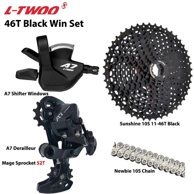 LTWOO A7 1X10S группа переключений для велосипеда 46T Black Win Set