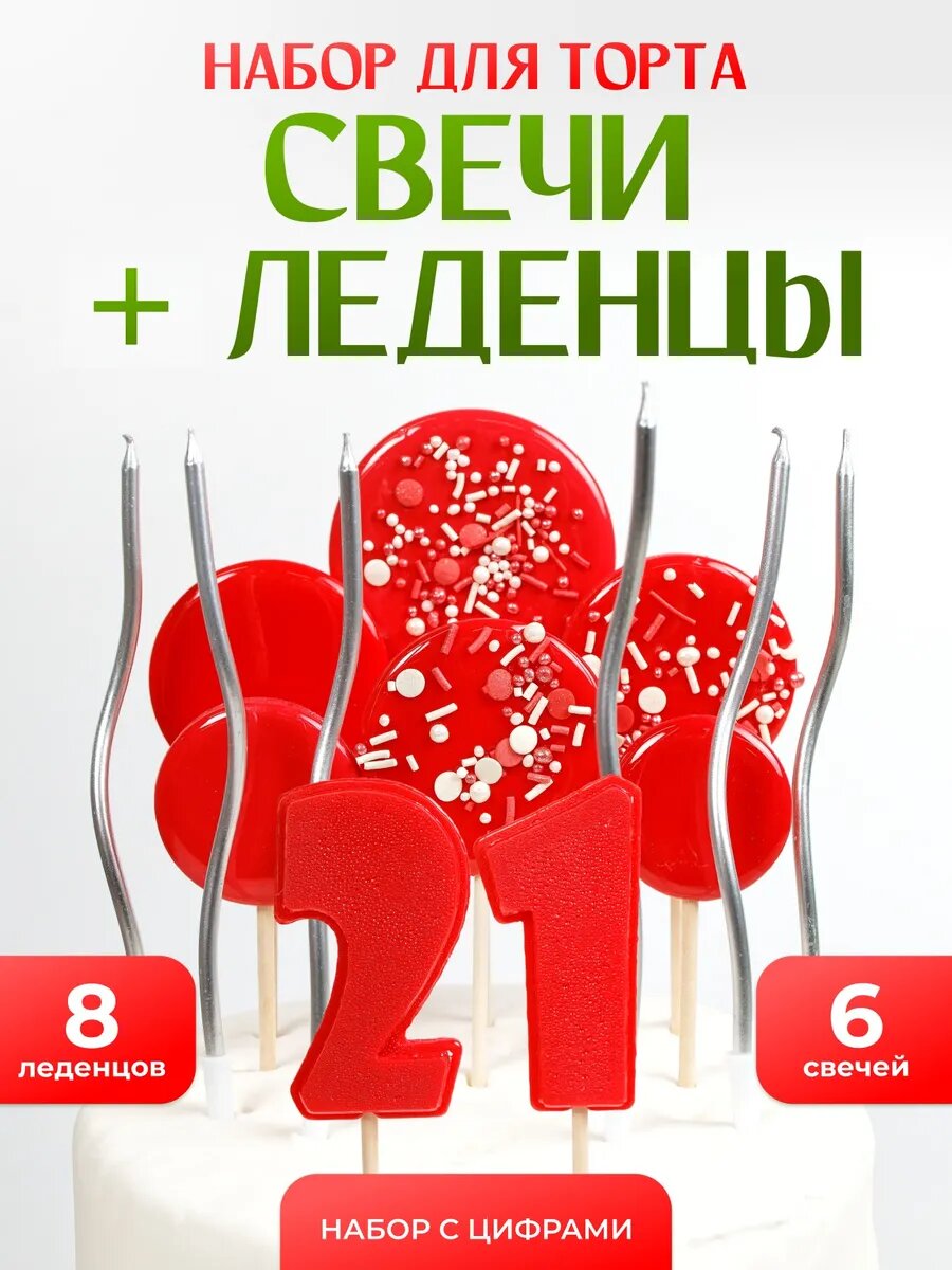 Свечи для торта. Цифра 21