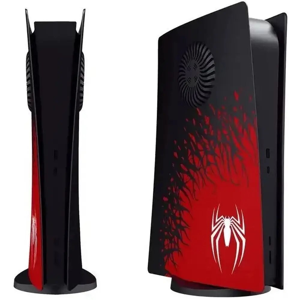Боковые сменные панели для PS5 Digital Edition с открытым вентилятором (Spider-Man 2) Красный