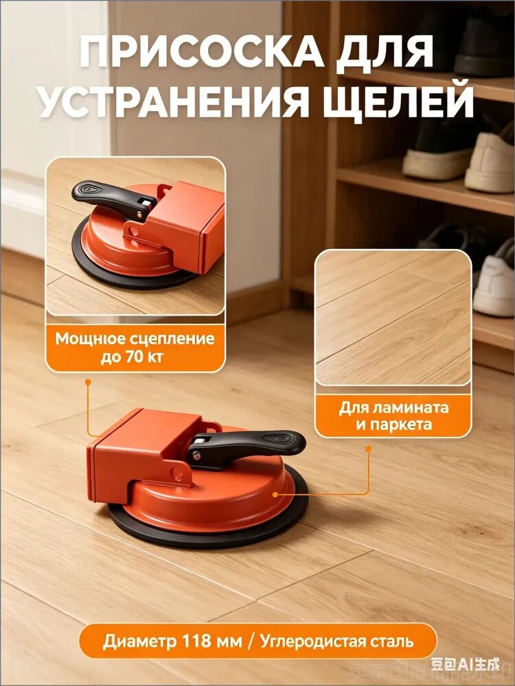 Стяжка для ламината и паркета усиленная, применяемая для закрытия зазоров, инструмент для деревянного ремонта, которым щели устраняются без травмирования покрытия, популярный.
