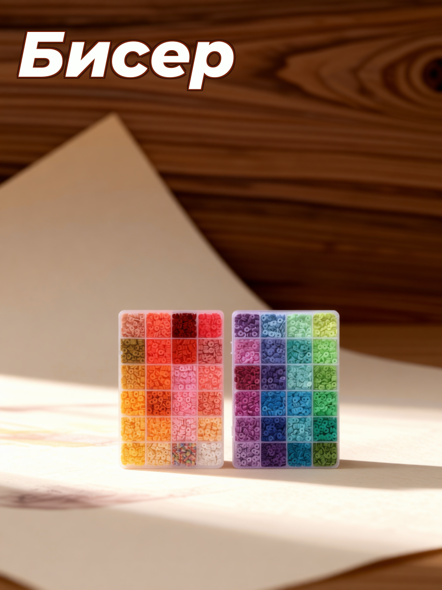 Набор Для Создания Браслетов Из Глиняных Бусин 1 Set Размер 0.60X0.60X0.10Cm
