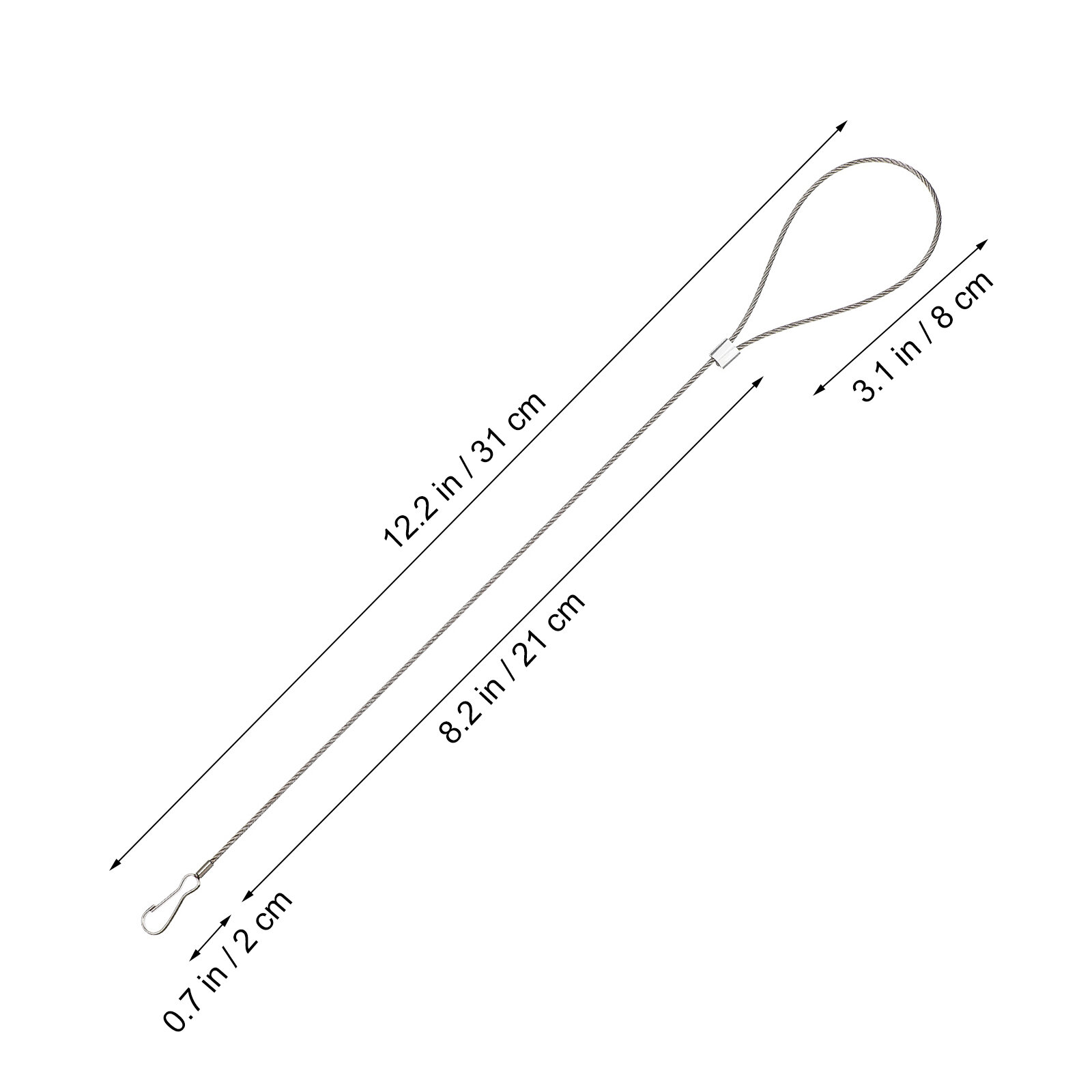 3 Шт Прочный Стальной Трос Замка Двери Длиной 31.00X4.00X0.15Cm Для Ограждений И Ворот Из Дерева И Металла