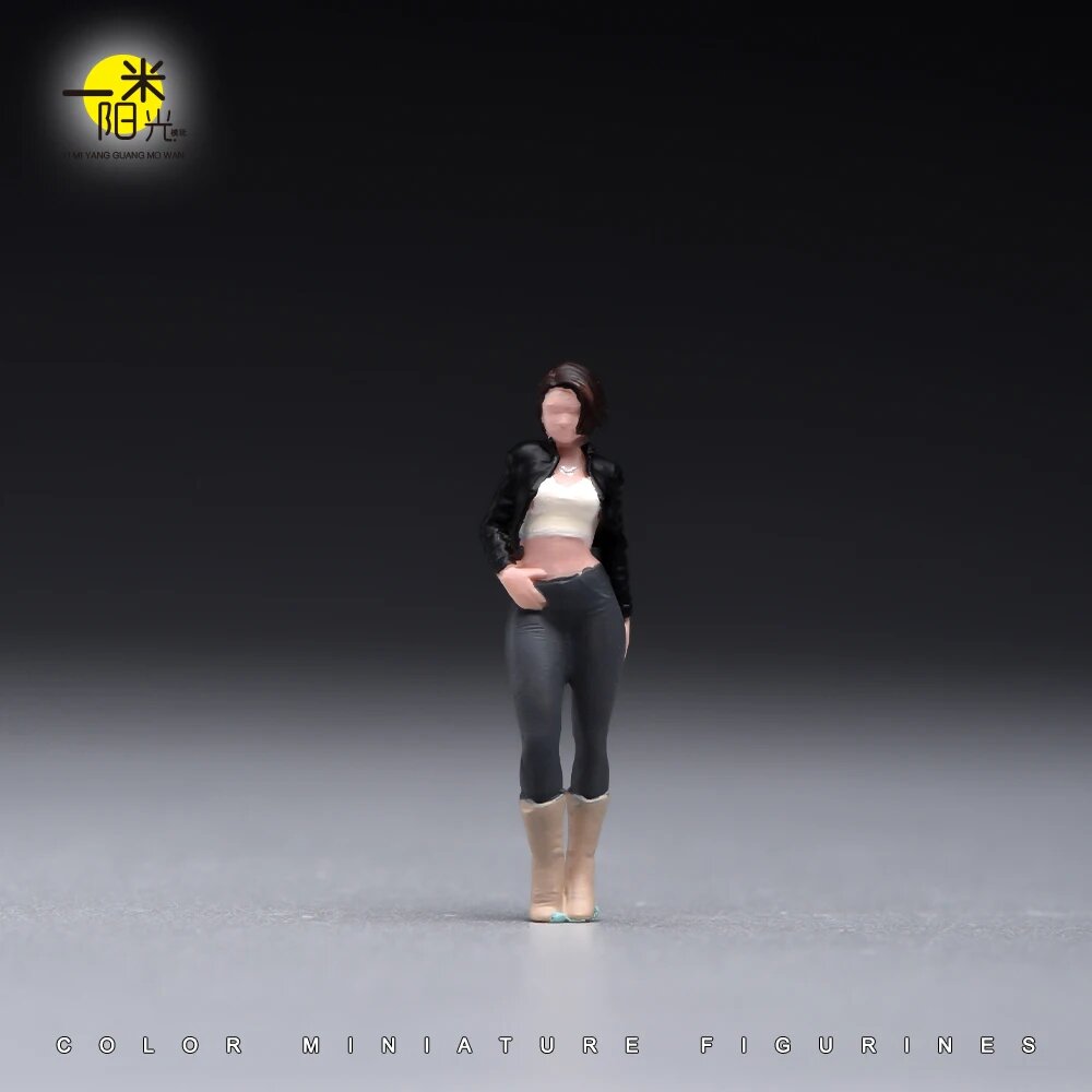 Миниатюрная фигурки MAK женщина с собакой 1/64 1/43 1/87 1/24 1/18 Painted C, 1 43