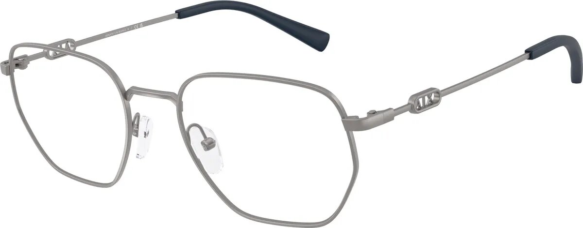 Оправа ARMANI EXCHANGE 0AX1074 6003, тип оправы ободковая, материал оправы металл, пол мужские, форма оправы многоугольная
