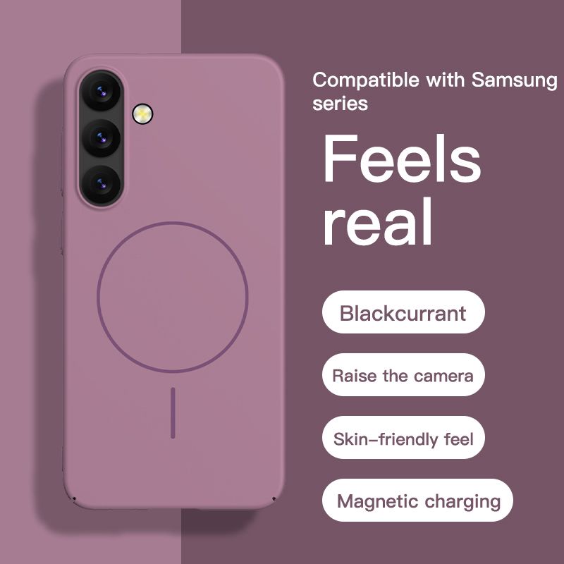 Магнитный Чехол для Samsung Galaxy S25 Ultra/Самсунг Галакси С25 Ультра, эффект натуральной кожи, ПК, противоударный, защита от падений