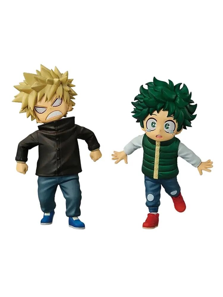 Фигурок Моя геройская академия, Бакуго Катсуки, Изуку Медория/My Hero Academia Bakugou Katsuki figure cute Q version Midoriya Izuku action figurine(2pcs,11cm) for fans Gifts