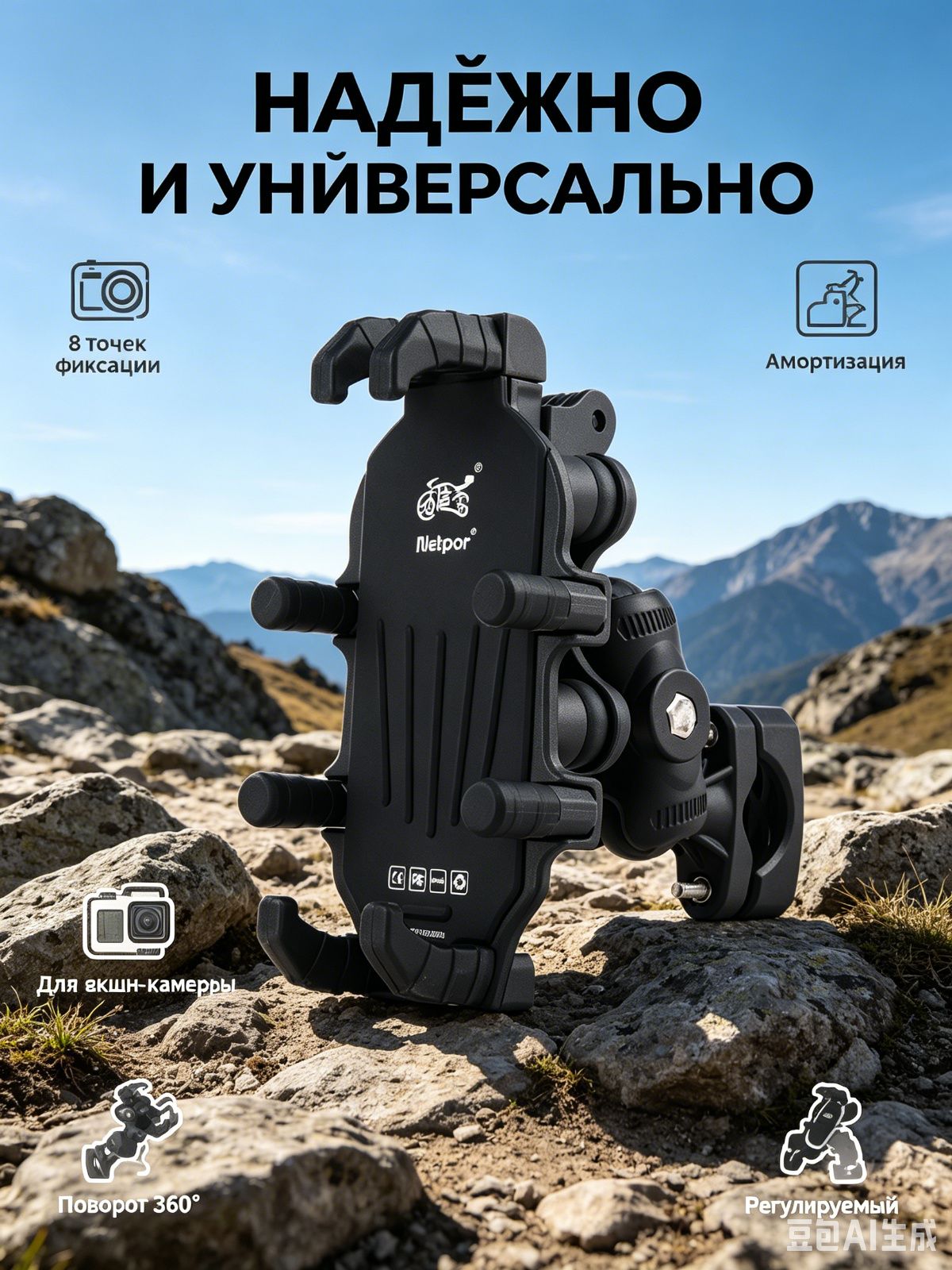 Держатель для мобильного телефона, подходящий для мотоциклов и электровелосипедов